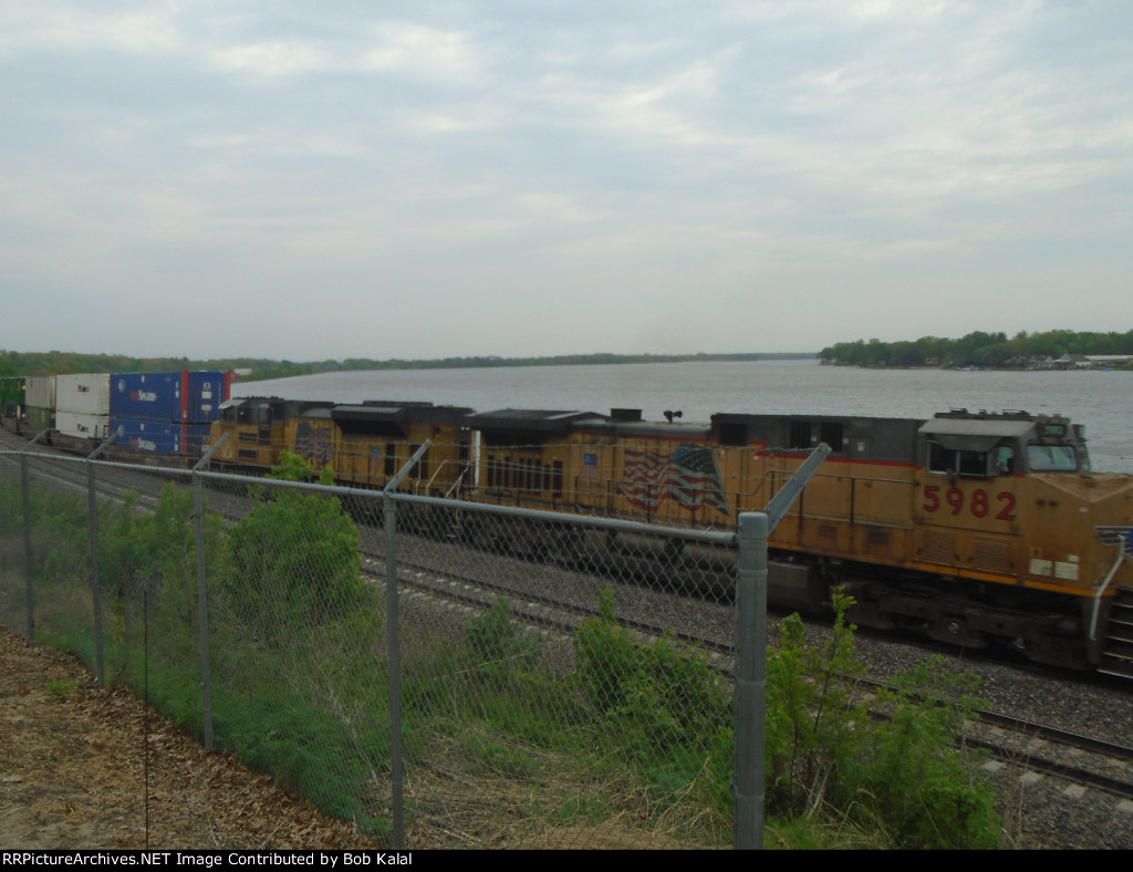 UP 8557 UP 5982 bringing up the rear